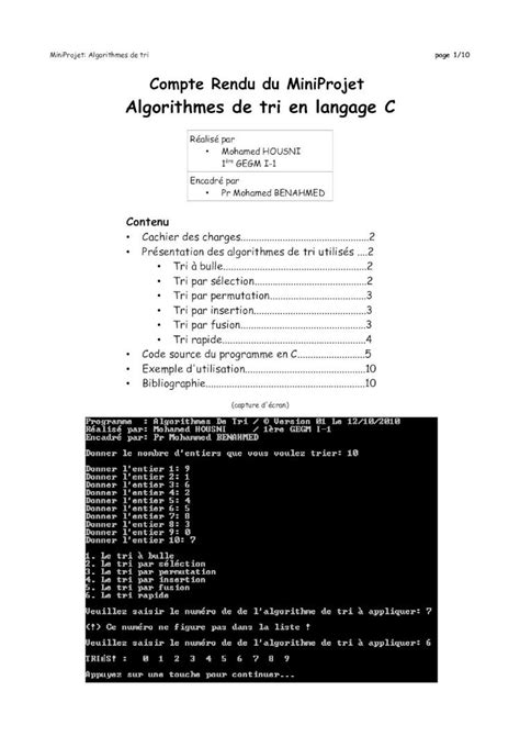 Pdf Langage C Les Diff Rents Algorithmes De Tri Dokumen Tips