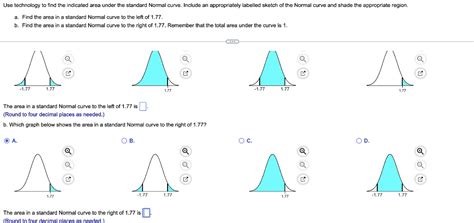 Solved Use Technology To Find The Indicated Area Under The Chegg