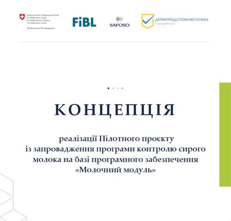 Concept Of Implementation Of The Pilot Project On Introduction Of The