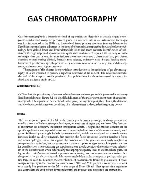 Gas Chromatography Pdf