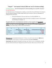 Chapter Incremental Analysis Teaching Note With Solution Pdf Chapter Incremental Analysis