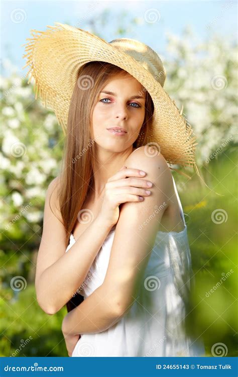 Summer Girl Stock Image Image Of Caucasian Head Leaves 24655143