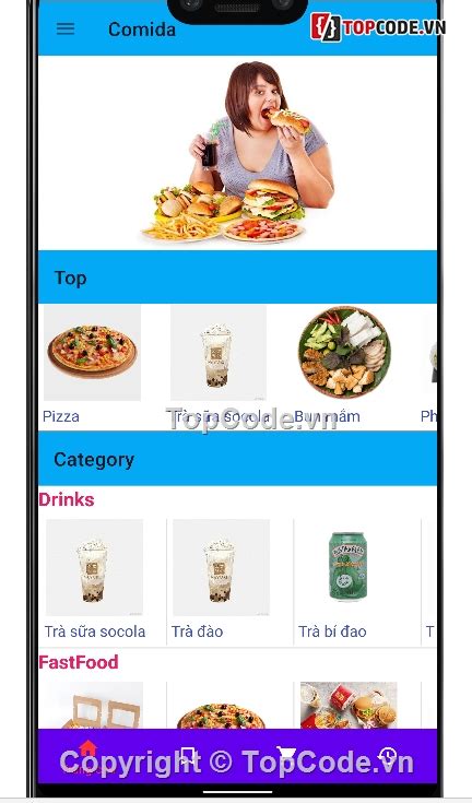 Full source code App mobile đặt đồ ăn Java Android SQLite FireBase PayPal