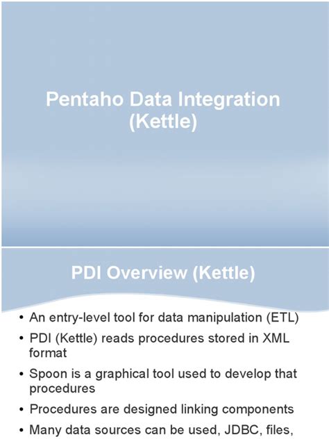 Pentaho Kettle Pdi Eng Pdf