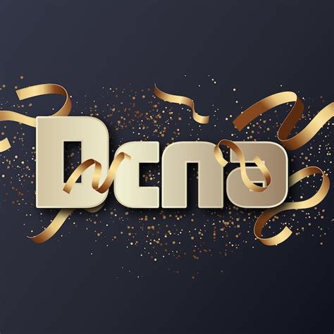 Premium Photo Dcna Text Effect Gold  Attractive Background Card Photo