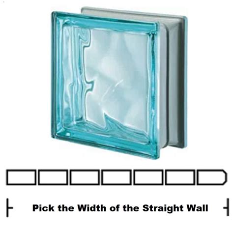 Metalized Aquamarine Straight Wall Kit Quality Glass Block