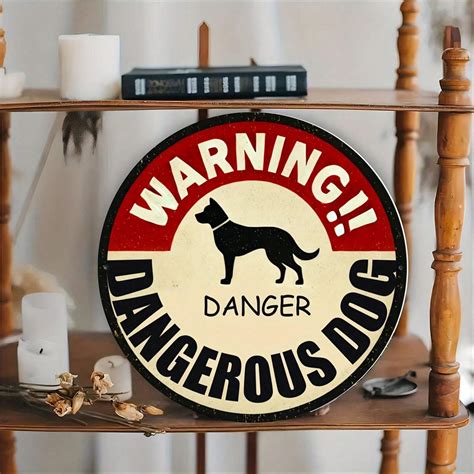 Señal de advertencia de hierro para dueños de perros Peligro Perros