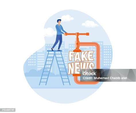 인터넷과 미디어에서 퍼지는 가짜 뉴스와 잘못된 정보를 막고 기업인 지도자는 가짜 뉴스라는 단어를 쥐어짜서 파괴해야 합니다 플랫
