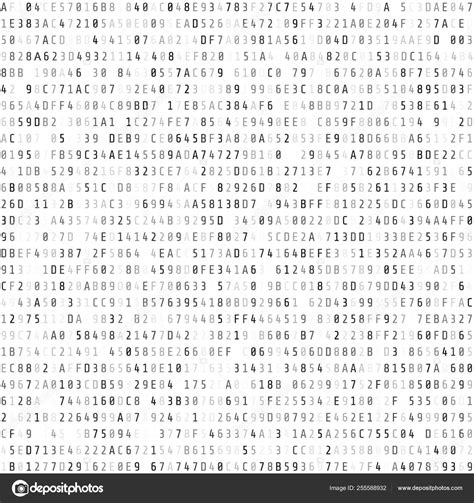 Hex Code Stream Abstract Digital Data Element Matrix Background Vector Illustration Isolated