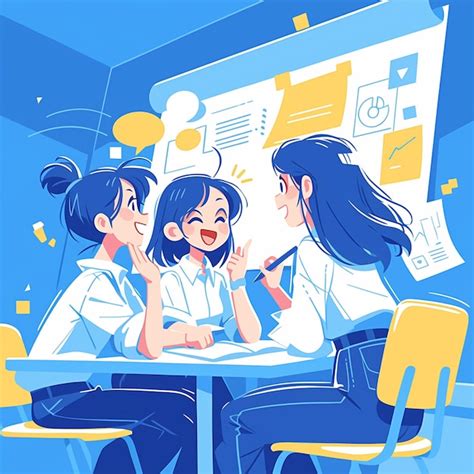 Teachers Creating Classroom Schedules Premium Ai Generated Vector