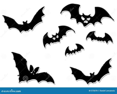 Big Set Of Halloween Bats Horrific Flying Foxes Cartoon Vector