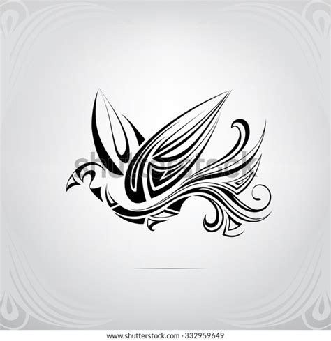 Stylized Silhouette Bird Stock Vector Royalty Free 332959649