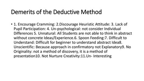 Inductive And Deductive Method Of Teaching Pptx