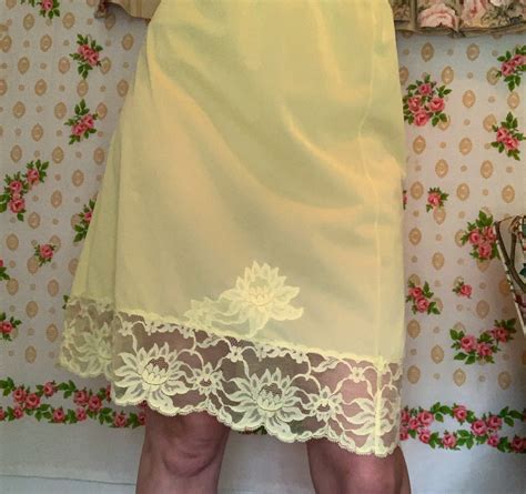 Vanity Fair Half Slip Yellow Small Etsy