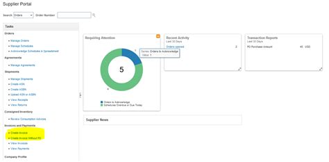 How To Disable The Create Invoice Option In Supplier Portal — Cloud Customer Connect