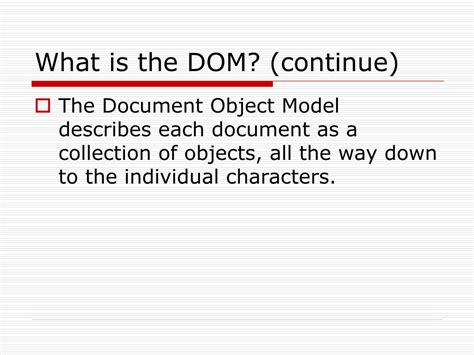 PPT Document Object Model DOM PowerPoint Presentation Free Download ID
