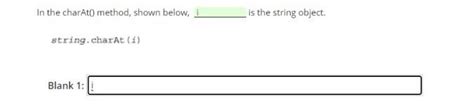 solved in the charat method shown below is the string