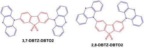 Chemical Structure Of The Molecules 28 Dptz Dbto2 And 37 Dptz Dbto2