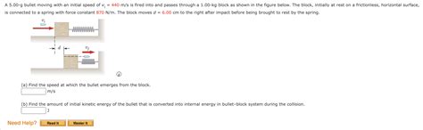 Solved Is Connected To A Spring With Force Constant 870 N M