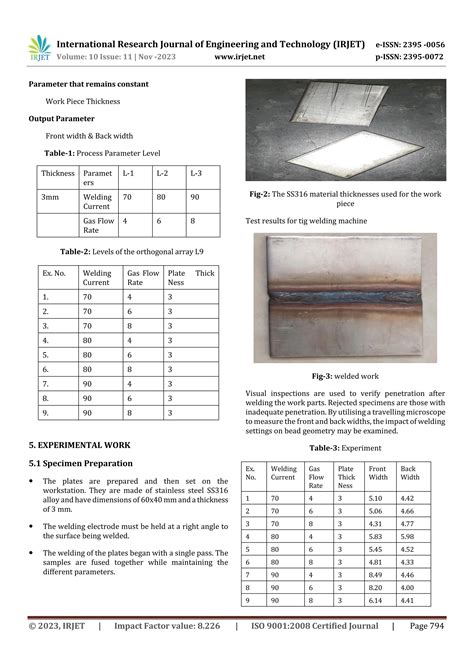 Optimization Of Tig Welding Process Parameters With Ss316 Material Using Taguchi Design Pdf