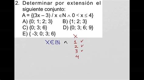 Como determinar por extensión un conjunto YouTube