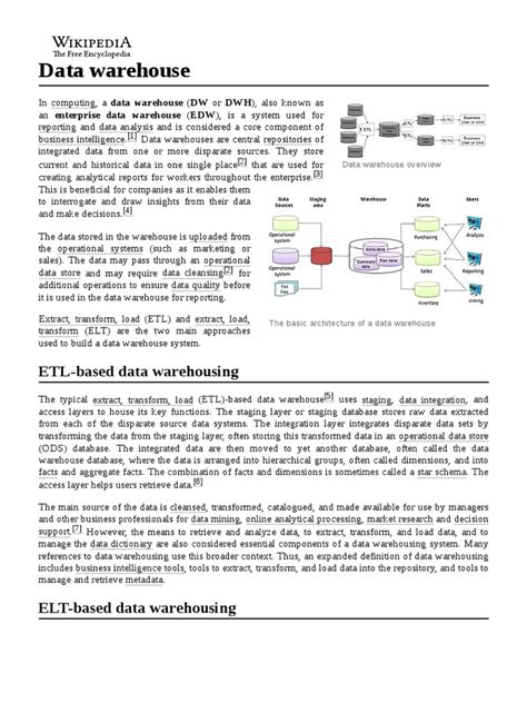 data warehouse pdf data warehouse databases
