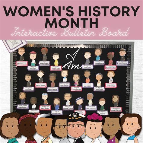 Womens History Month Bulletin Board Sel Interactive Etsy Women