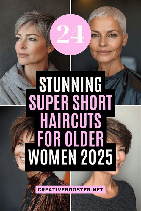 24 Stunning Super Short Haircuts For Older Women 2025 Creativebooster