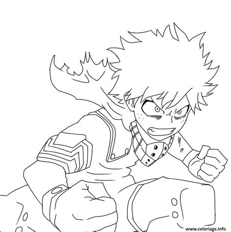 Coloriage Midoriya My Hero Academia Dessin My Hero Academia à imprimer