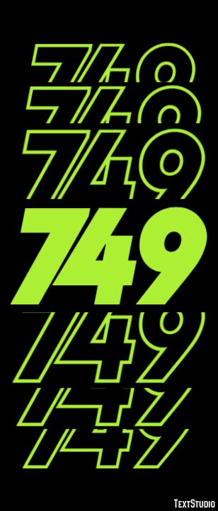 749 Text Effect and Logo Design Number