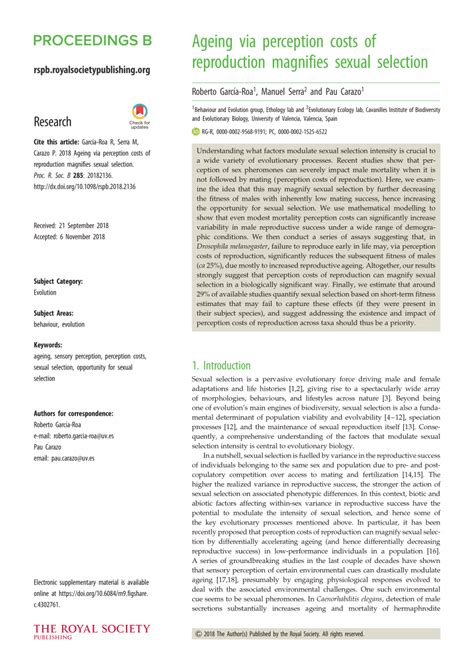 Ageing Via Perception Costs Of Reproduction Magnifies Sexual Selection