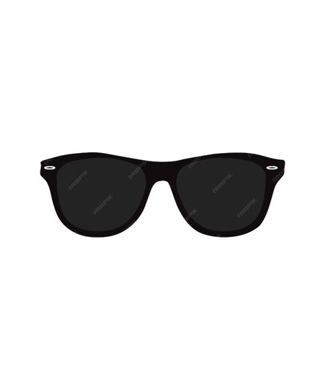Premium Vector Black Sunglasses On White Background Hipster Sunglasses