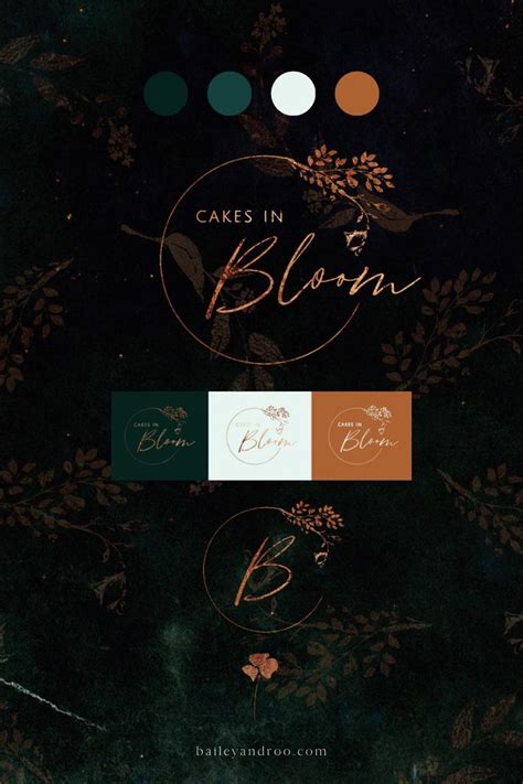 Moody Textured Green And Copper Logo Design By Bailey And Roo Website