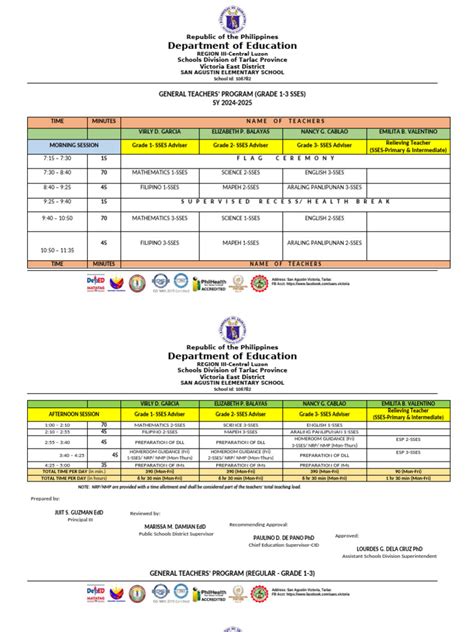 General Class Program Saes Primary Sses Regular Class Final Pdf