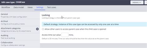 pega case type locking support center