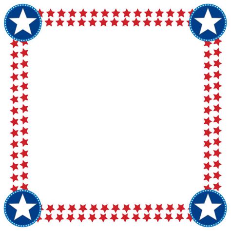 Royalty Free American Flag Page Border Clip Art Vector Images