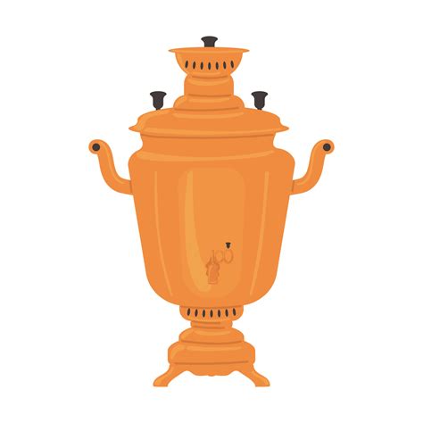 Traditional Russian Samovar Vector Illustration 5844090 Vector Art At