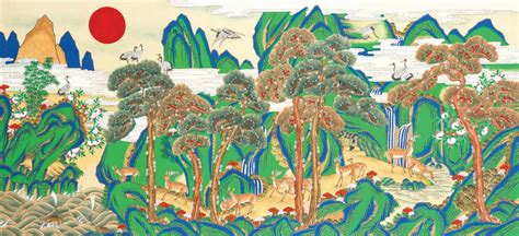 대한민국민화공모대전 이유리 십장생도