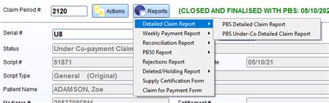 Pbs And Claim Reports Z Software