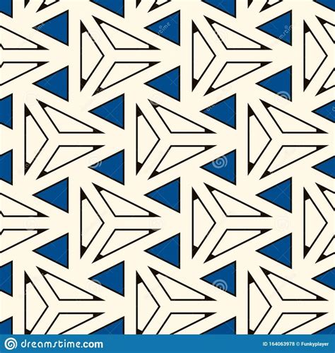 Contemporary Geometric Pattern Repeated Triangles Motif Seamless Surface Design Modern Geo