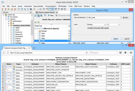 Schema Compare Data Compare Aqua Data Studio