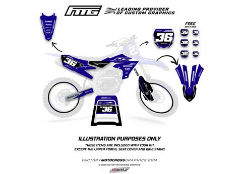 Yamaha Blue Matrix Graphics Kit Custom Yamaha Mx Graphics
