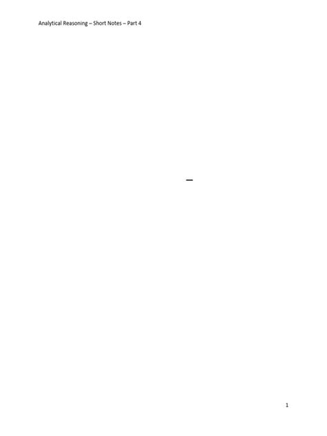 Analytical Reasoning Notes Part 4 Pdf
