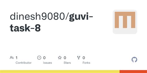 GitHub Dinesh9080 Guvi Task 8