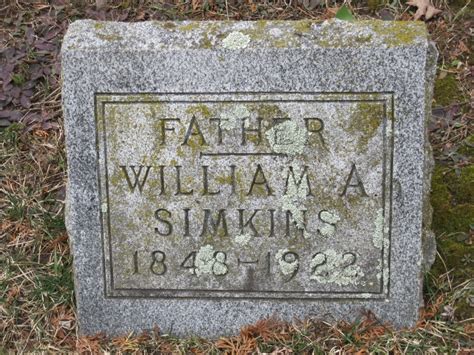 William Albert Simkins 1848 1922 Find A Grave Memorial
