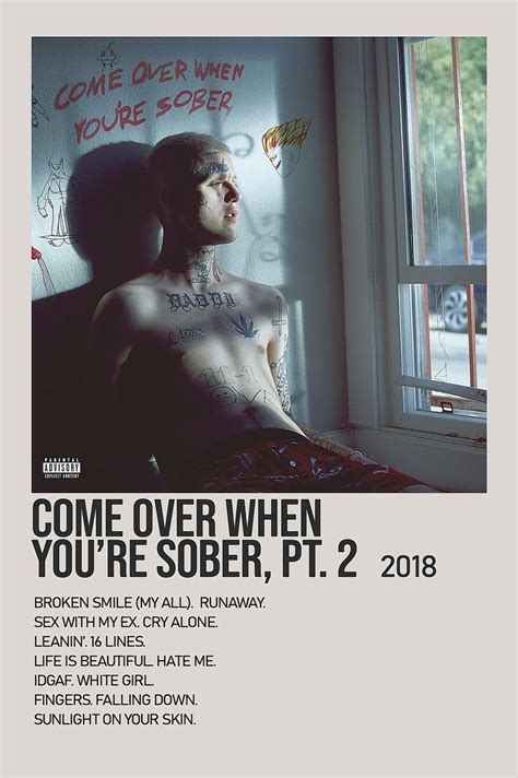 Come Over When You Re Sober By Lil Peep Minimalist Album Poster Artofit