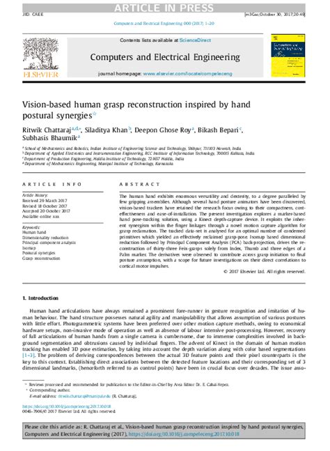 Pdf Vision Based Human Grasp Reconstruction Inspired By Hand Postural