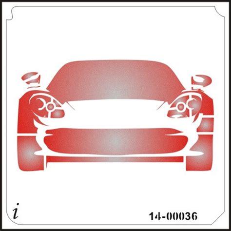 14 00036 Front Facing Porsche Stencil Istencils