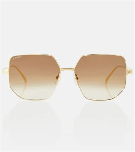 Cartier Eyewear Collection Santos De Cartier Square Sunglasses Cartier