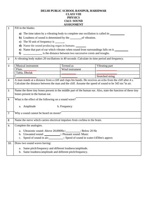 ch13 sound assignment assignment pdf